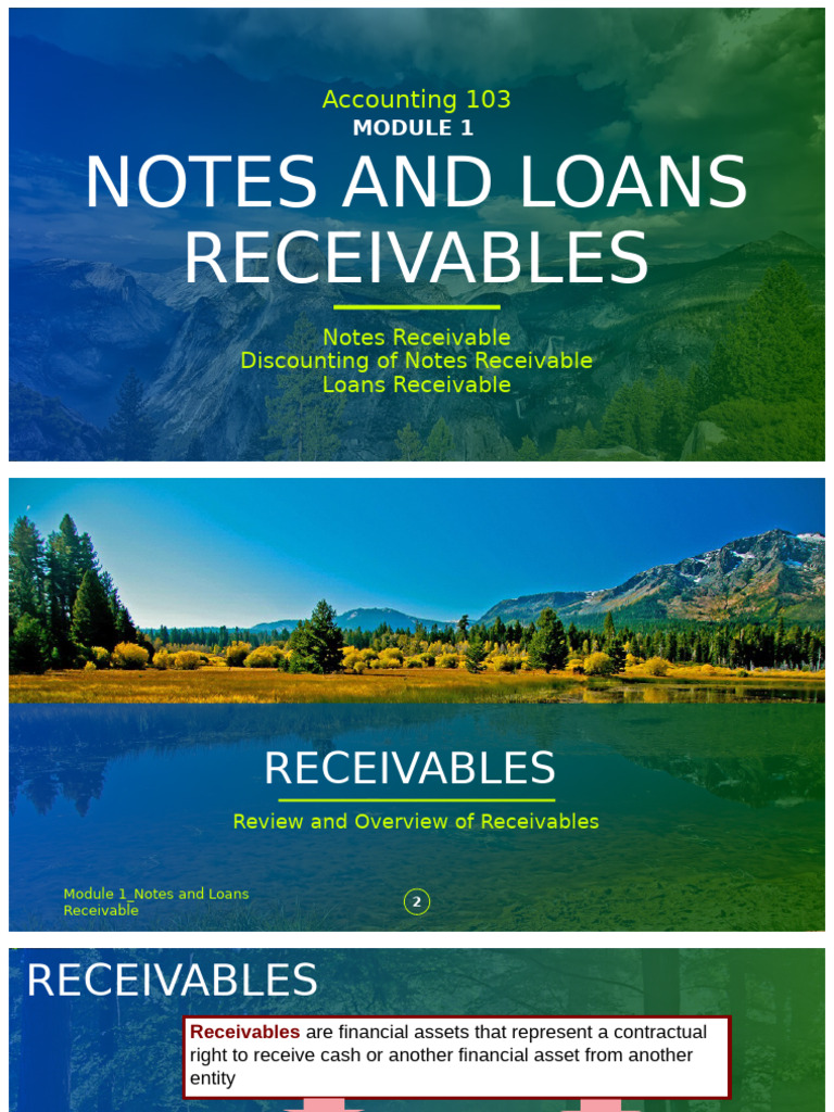 Module 1 - Notes and Loans Receivable - Updated | PDF | Present Value ...