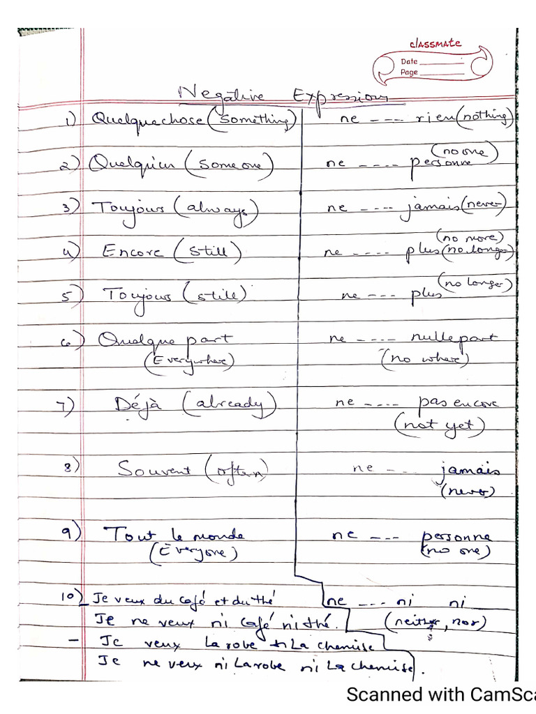 Negative Expression | PDF