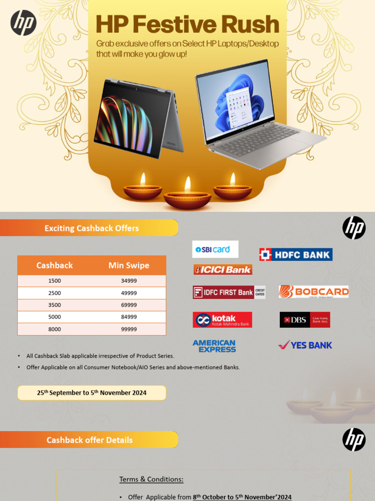 HP Festive Rush Offer V2 OLS - 17th October | PDF | Credit Card | Laptop