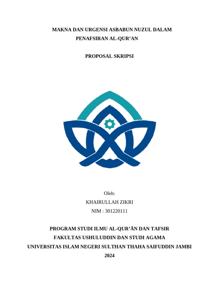 Proposal Khairullah Zikri | PDF