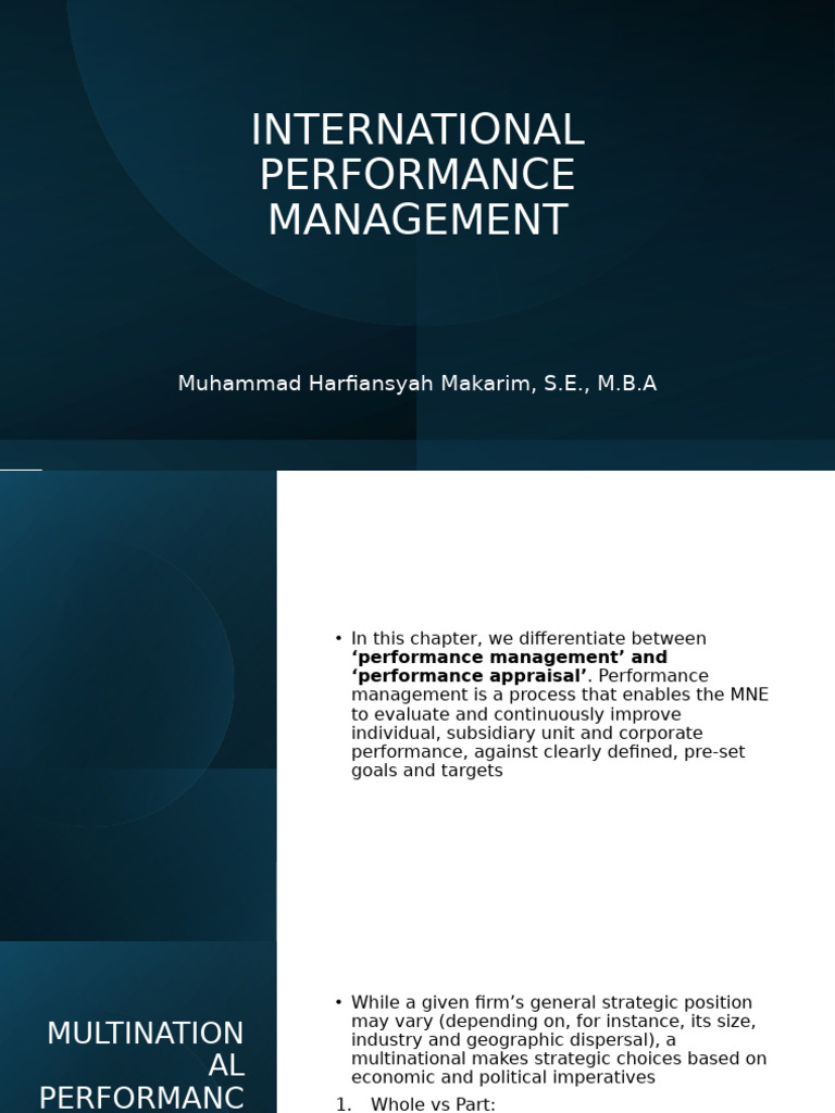 International Performance Management | PDF | Performance Appraisal ...