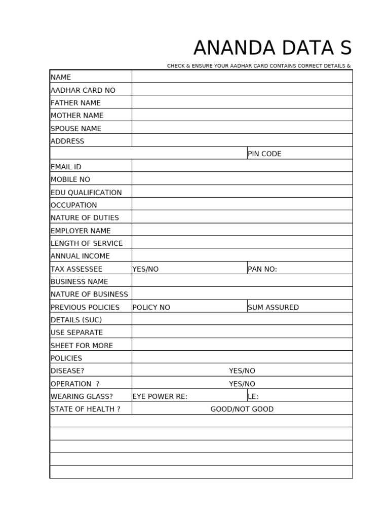 Ananda Data Sheet | PDF