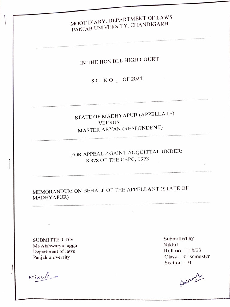 criminalogy moot no. 3 | PDF | Appeal | Jurisdiction