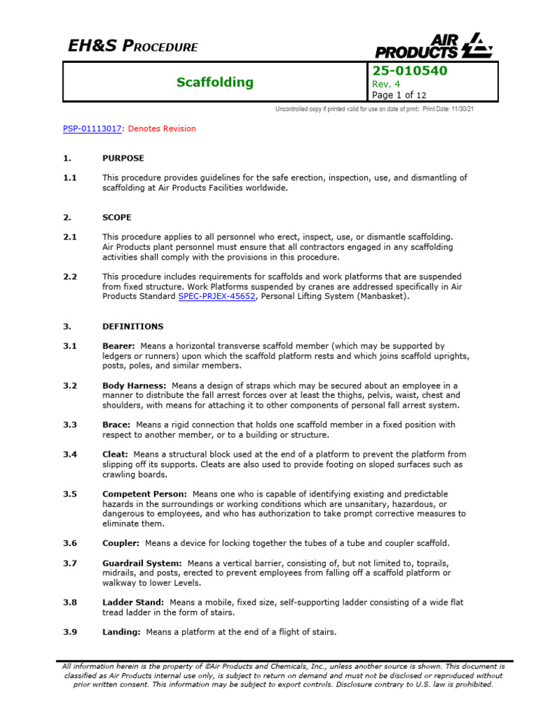Appendix D-12 Scaffolding 25-010540 | PDF | Scaffolding | Ladder