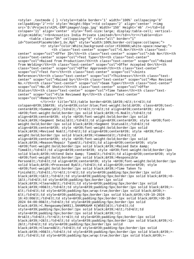 NDT Offer List | PDF | Joining | Applied And Interdisciplinary Physics