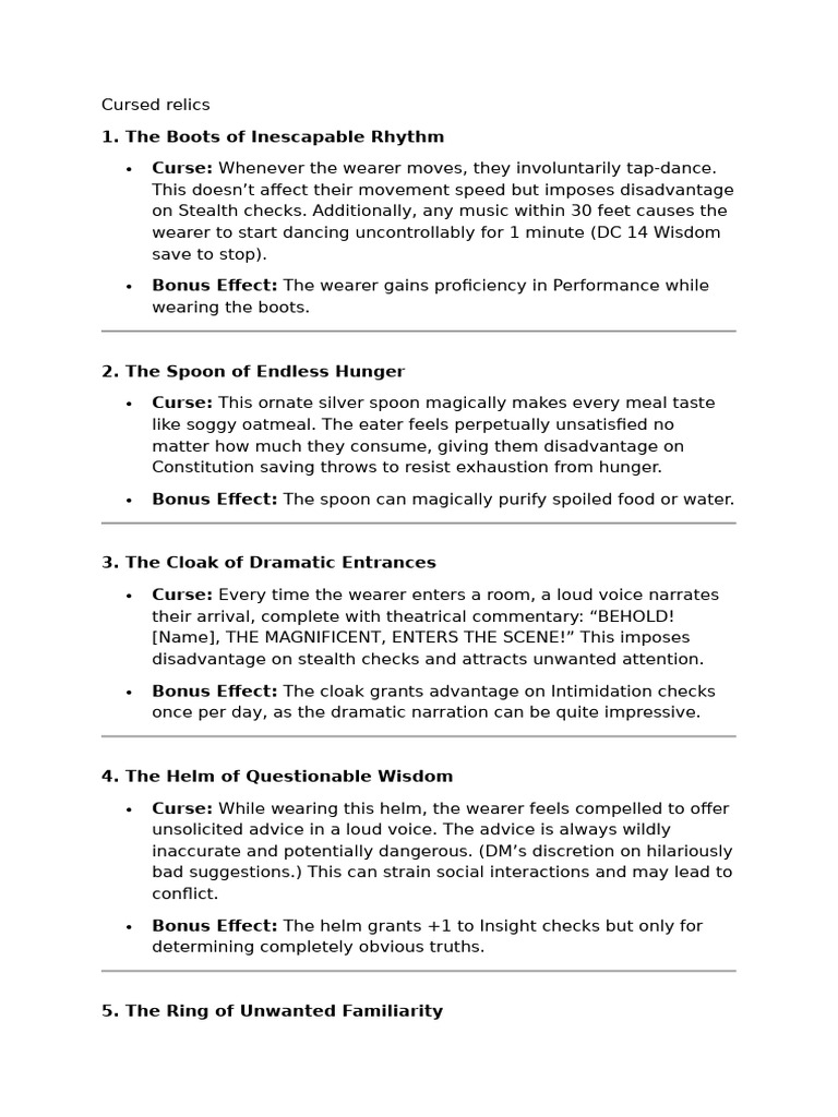 Cursed Relics | PDF | Law