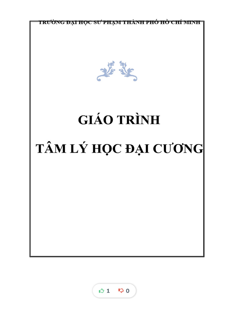 Giao Trinh Tam Ly Hoc Dai Cuong Compress | PDF