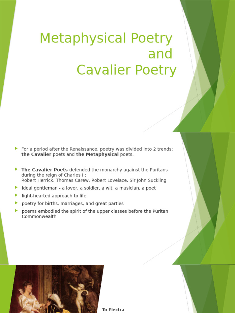 Metaphysical vs. Cavalier Poetry | PDF | Classics