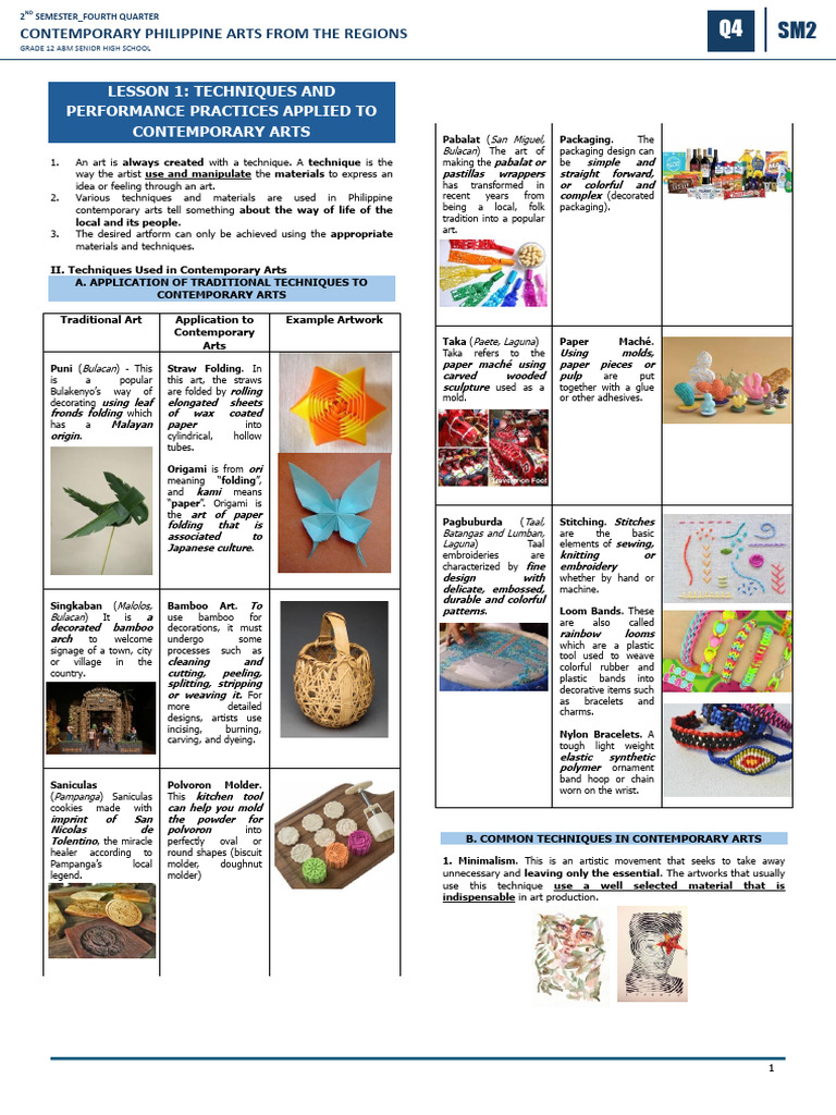 CPAR-Quarter-4-NOTES | PDF | Coconut | Paintings