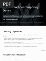 Basic Dance Steps and Proper Technique of Contemporary Dance | PDF