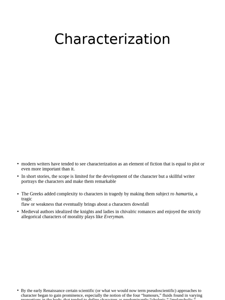Characterization | PDF | Narrative | Plot (Narrative)