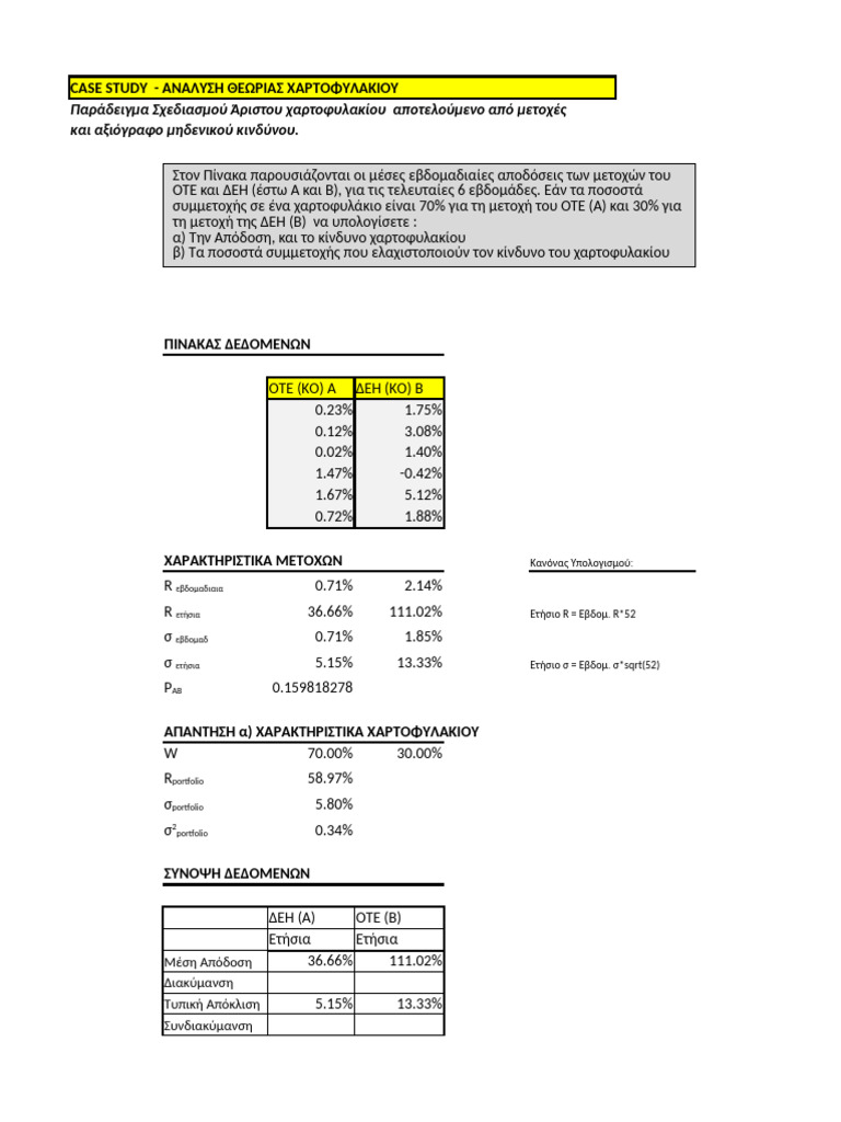 2o CASE STUDY ΥΠΟΛΟΓΙΣΜΟΣ ΧΑΡΤΟΦΥΛΑΚΙΩΝ-additional examples | PDF