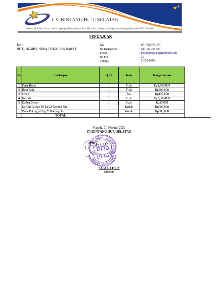 Invoic CV Ba Diran | PDF