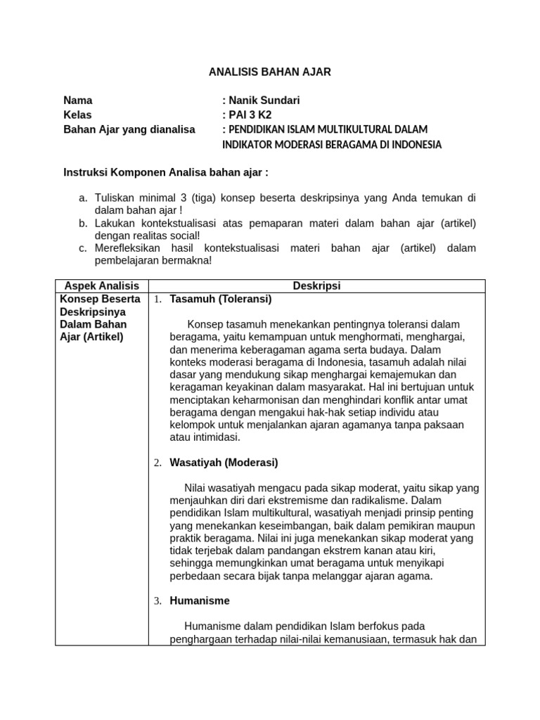 Analisis Bahan Ajar Modul 6 | PDF | Ilmu Sosial