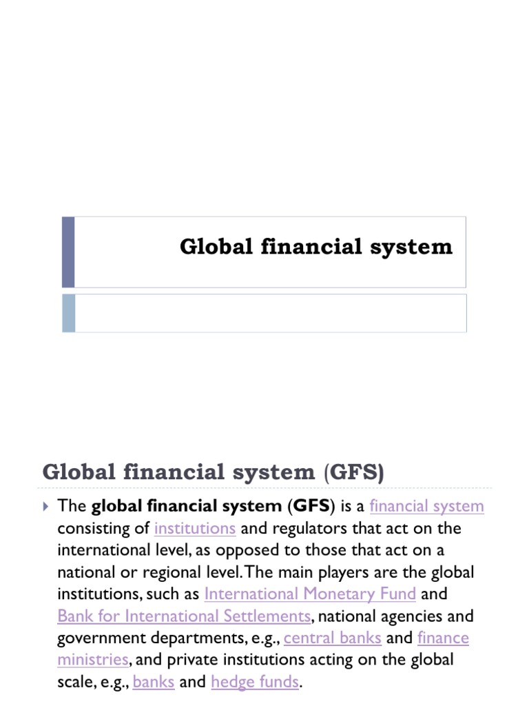 Global Financial System | PDF | Global Financial System | International ...