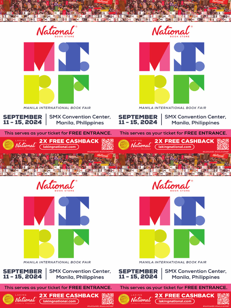 National Book Store MIBF 2024 Ticket - A4 SIZE | PDF