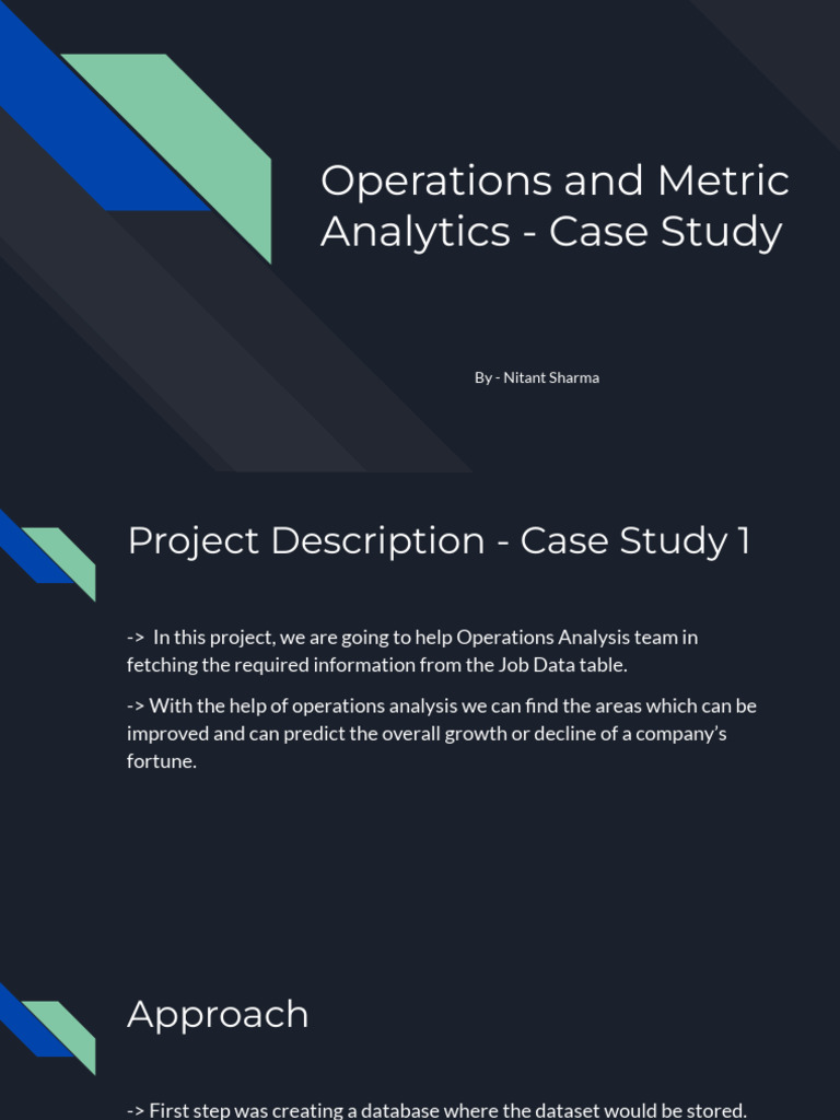Operations and Metric Analytics - Case Study | PDF | My Sql | Databases