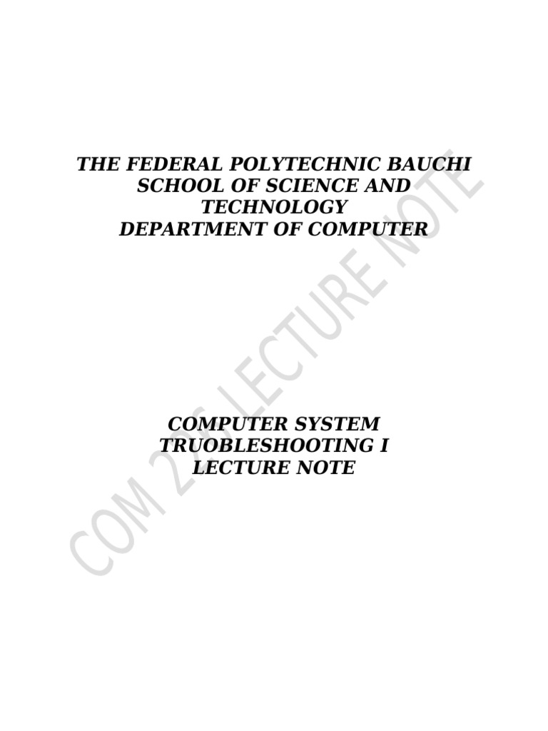 Computer System Troubleshooting I | PDF | Booting | Bios