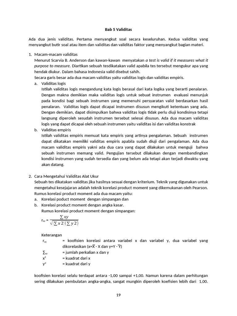 Validitas Docx | PDF