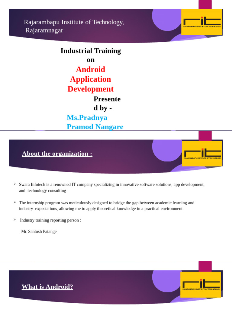 Pradnya Presentation | PDF | Android (Operating System) | Application Software
