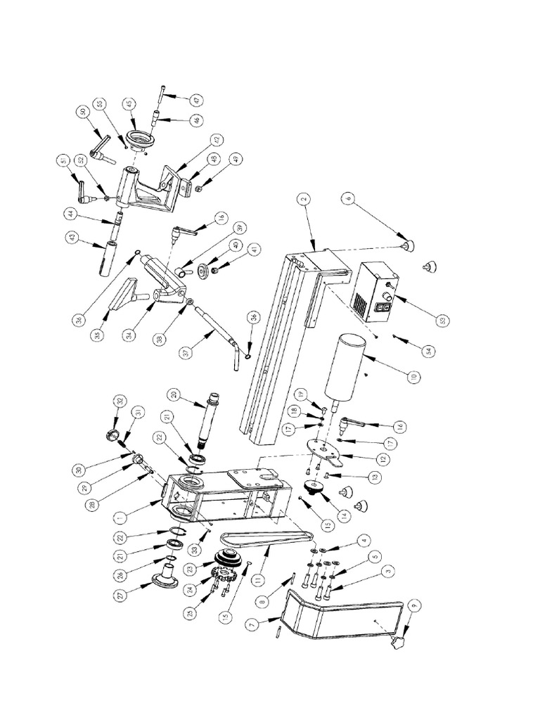 Nova Comet II Wood Lathe Exploded View | PDF | Screw | Manufactured Goods