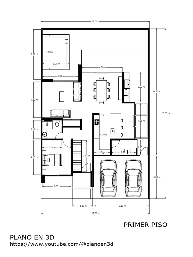 Planos de casas 12x20 y 8x8 metros | PDF