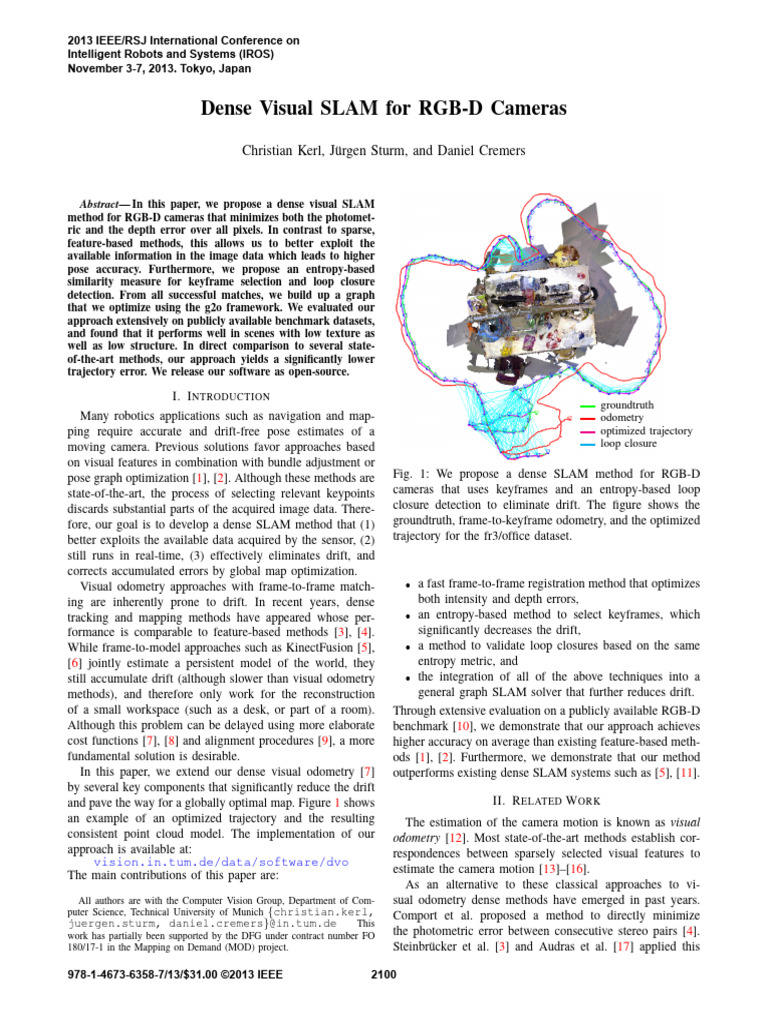 Dense Visual SLAM For RGB-D Cameras | PDF | Ordinary Least Squares ...