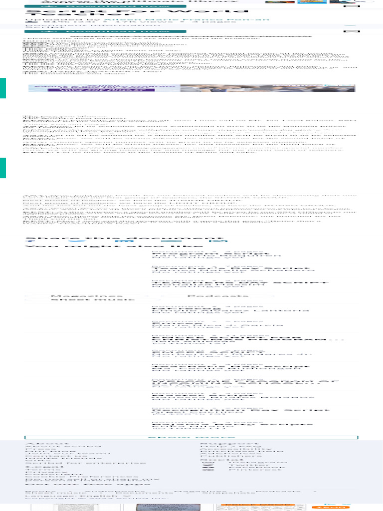 Script For World Teacher PDF | PDF | Scribd