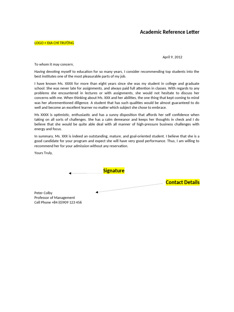 Hanoi-Academic Reference Letter | PDF | Career & Growth