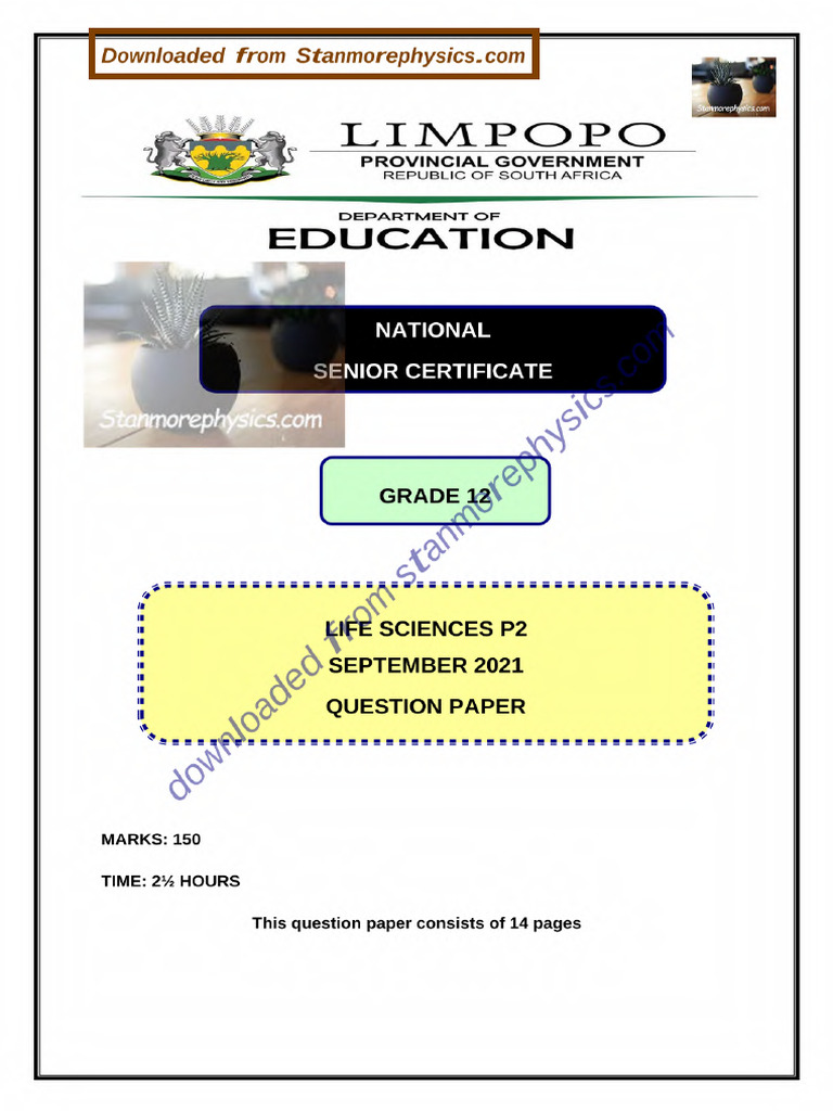 Life SC Trial Exam 2021 LIMPOPO P2 and Memo | PDF