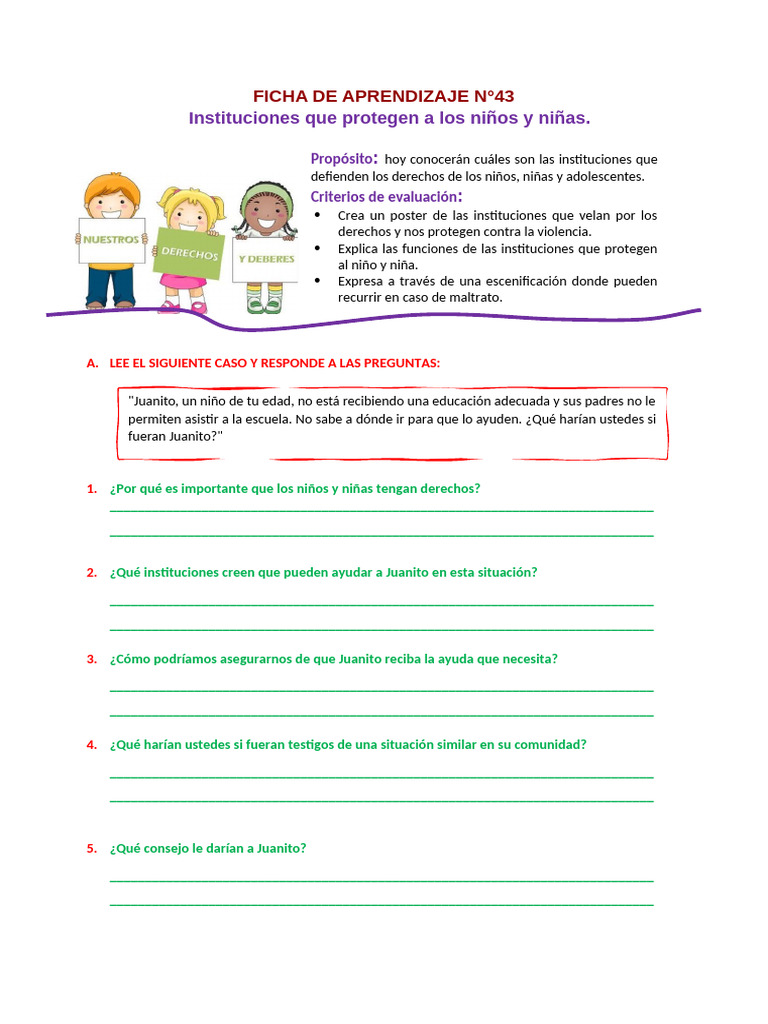 3º Ficha #43 - U7 | PDF | Ministerio (Departamento de Gobierno) | Policía