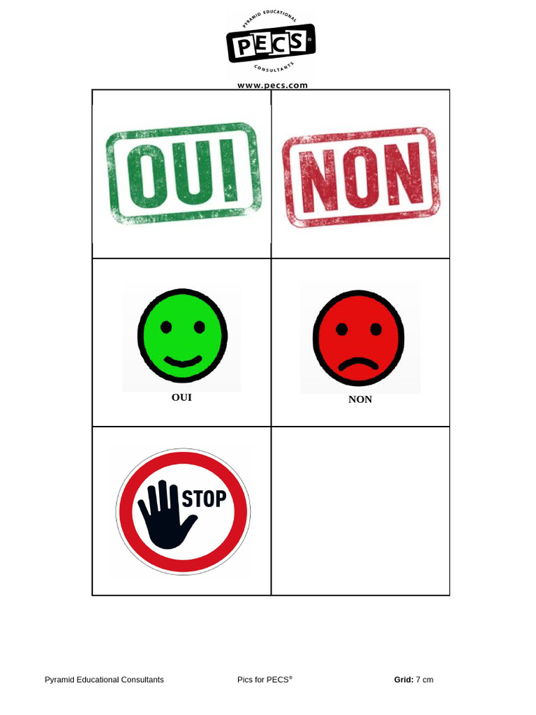 Oui - Non - STOP - Picto | PDF