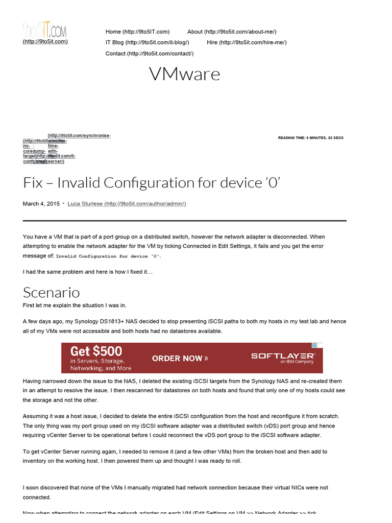 Fix - Invalid Configuration For Device '0' - 9to5IT | PDF | Virtual Machine | Computing