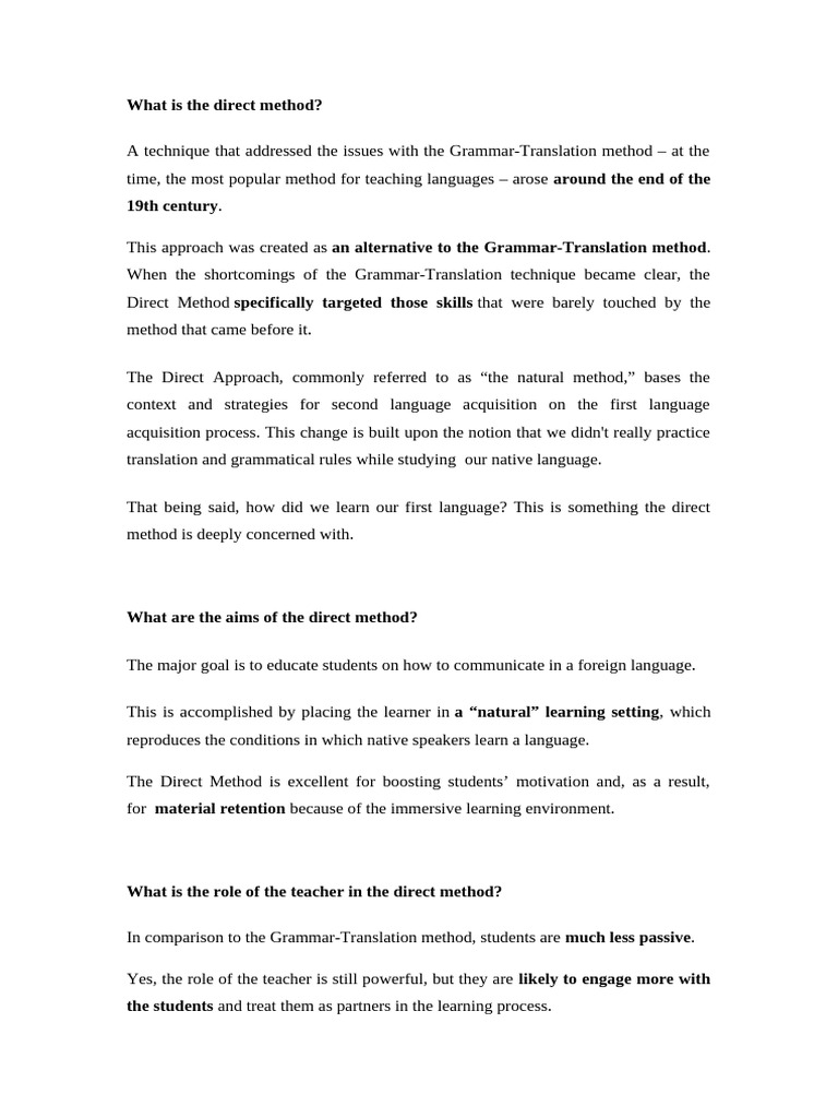 Direct Method English 102 | PDF | Learning | Foreign Language