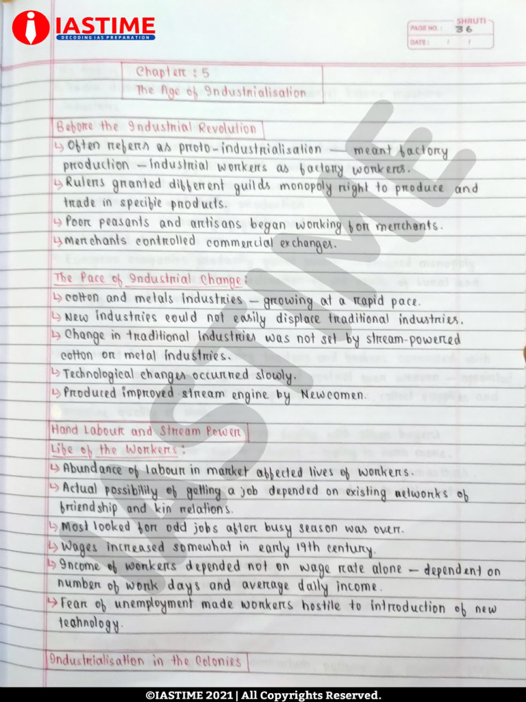 NCERT History Class 10 (Chapter-5) by ©IASTIME | PDF | Textiles ...