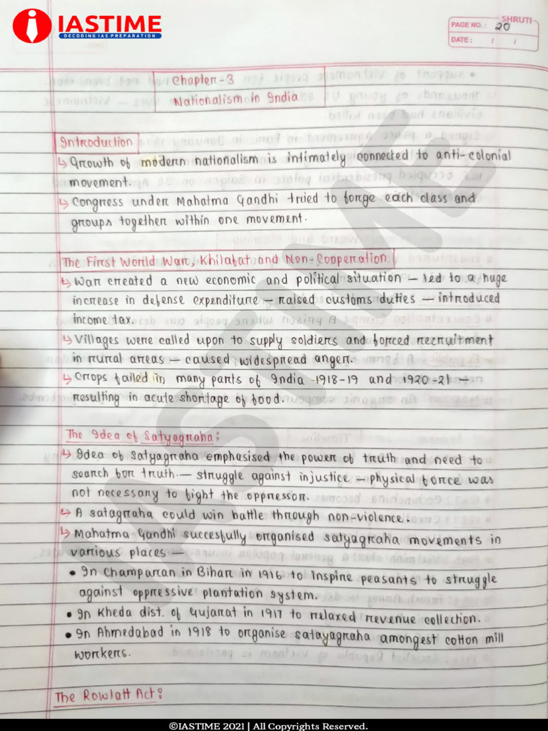 NCERT History Class 10 (Chapter-3) by ©IASTIME | PDF | Mahatma Gandhi ...