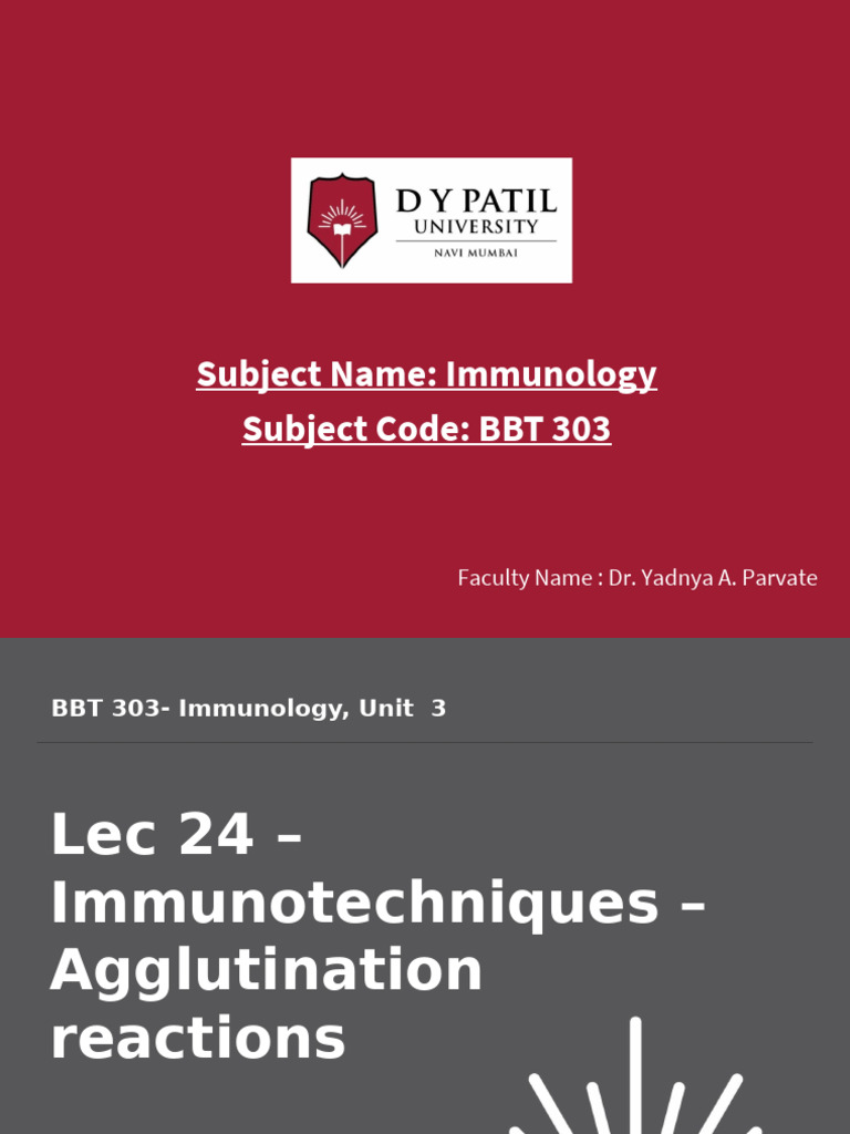 BBT 303 - Lec 24 | PDF | Antibody | Immunology