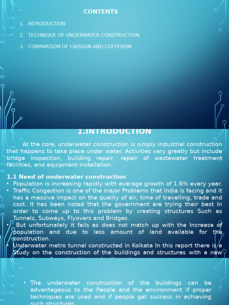 Underwater Construction | PDF | Deep Foundation | Civil Engineering