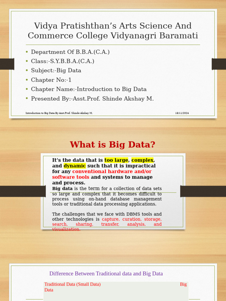 Introduction To Big Data | PDF | Big Data | Analytics
