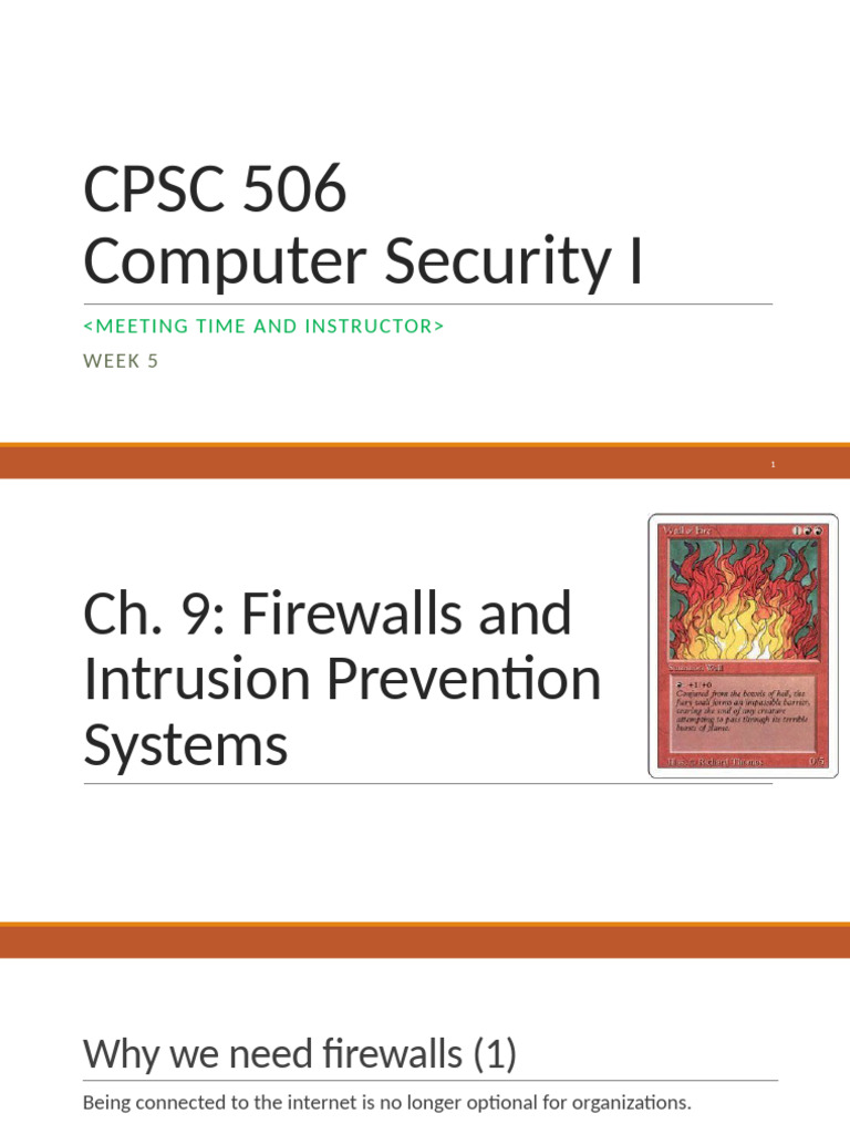 Week 05 Slides | PDF | Port (Computer Networking) | Firewall (Computing)