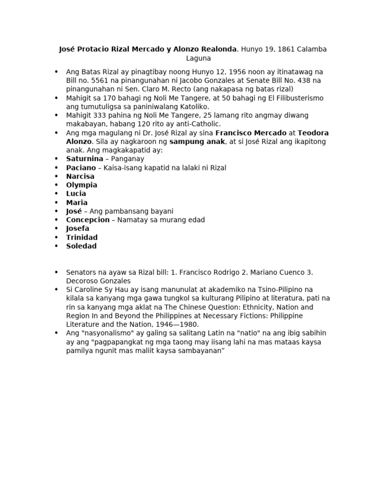 Rizal Reviewer | PDF | Suez Canal | Former Spanish Colonies