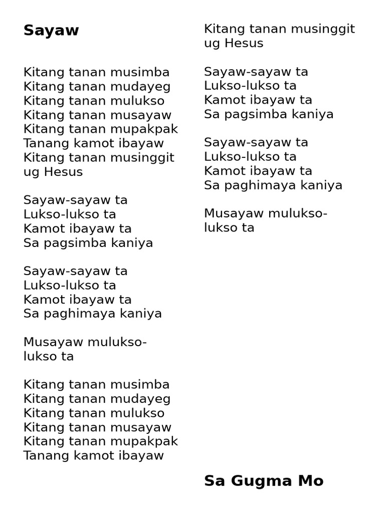 Sayaw | PDF