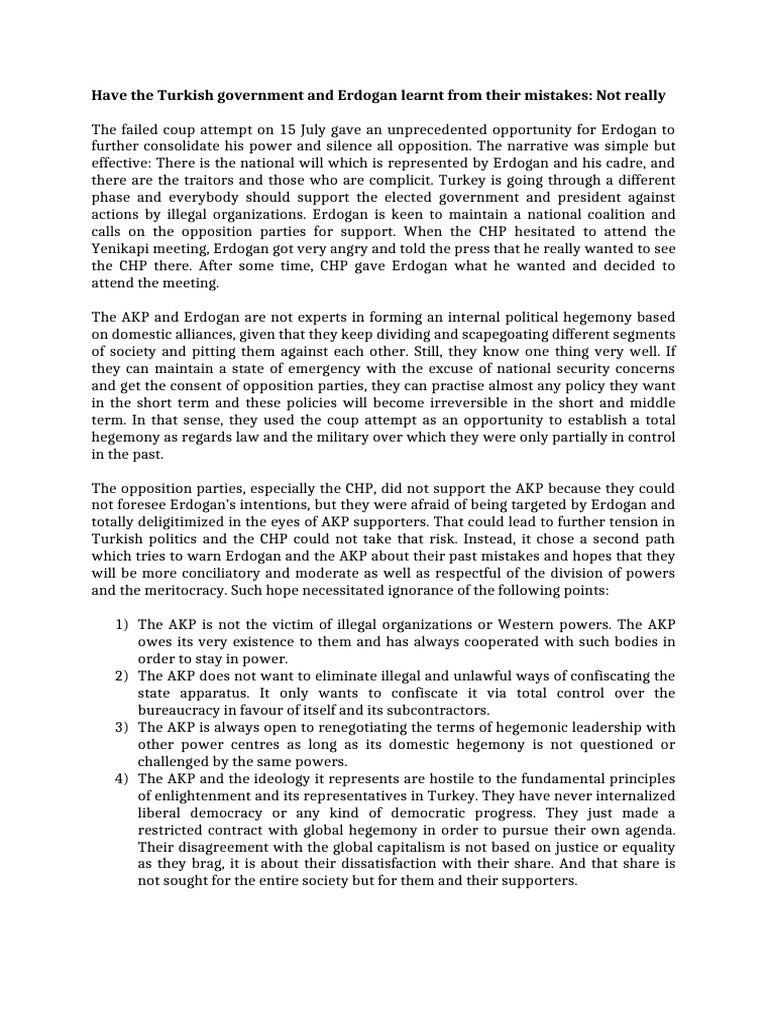 mistakes | PDF | Recep Tayyip Erdoğan | Justice And Development Party ...