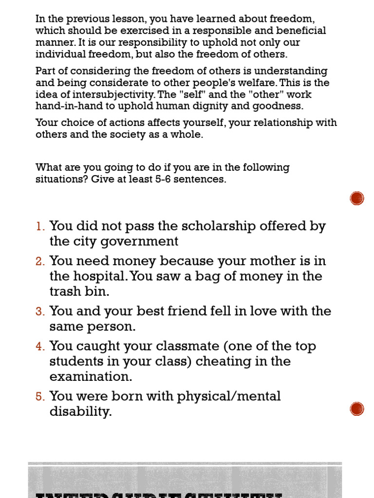 INTERSUBJECTIVITY | PDF | Behavioural Sciences | Psychological Concepts