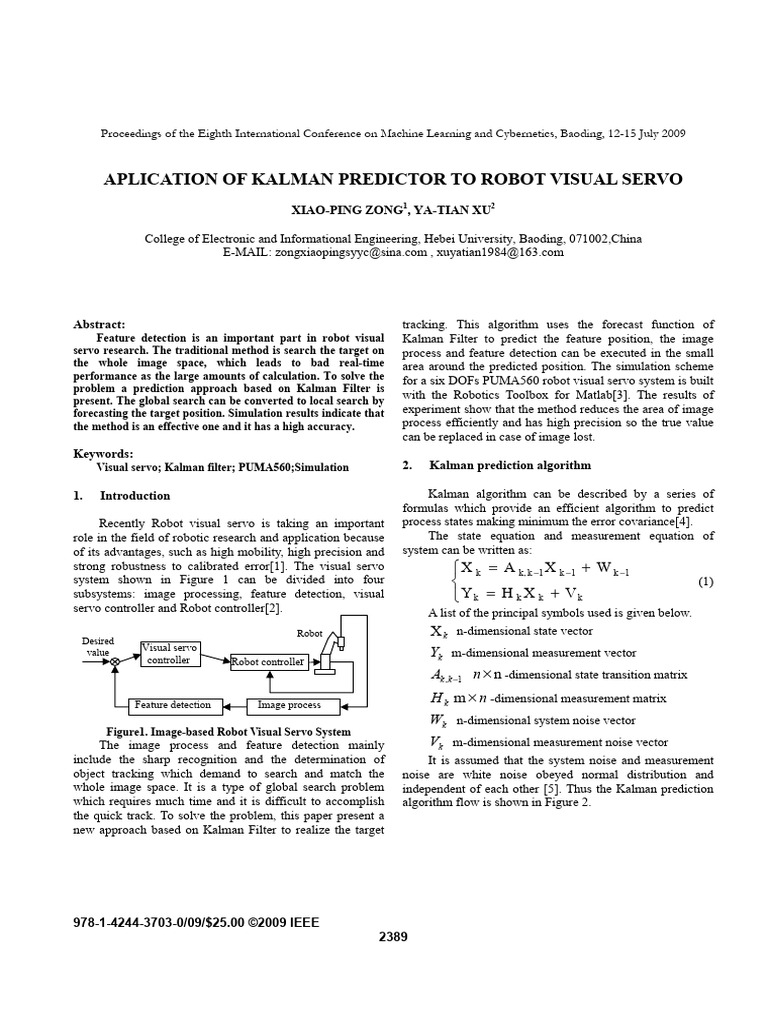 Icmlc 2009 5212151 | PDF | Kalman Filter | Applied Mathematics