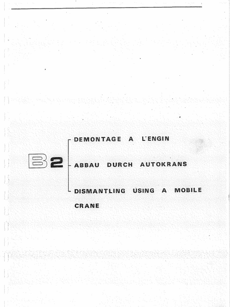Démontage A L' Engin | PDF