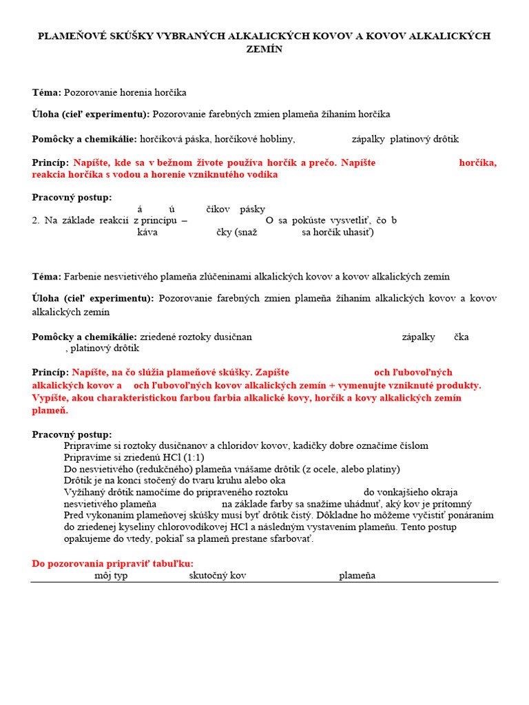 5 LAB CVICENIE - S-Prvky | PDF