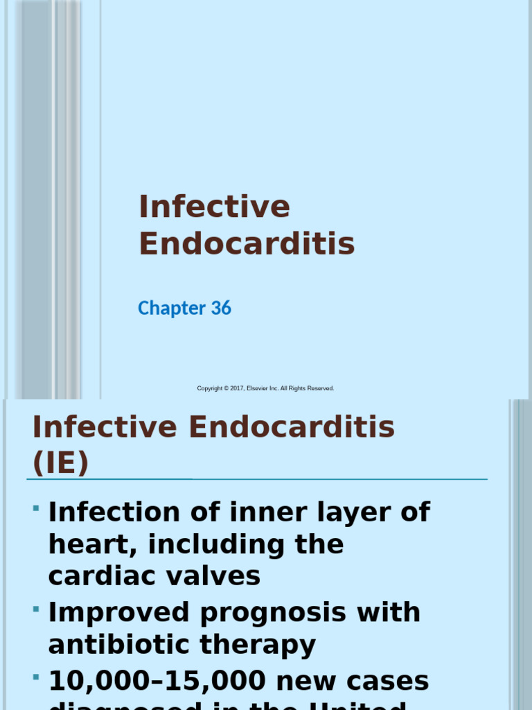 Chapter - 036 - Infective Endocarditiis | PDF | Medicine | Diseases And Disorders