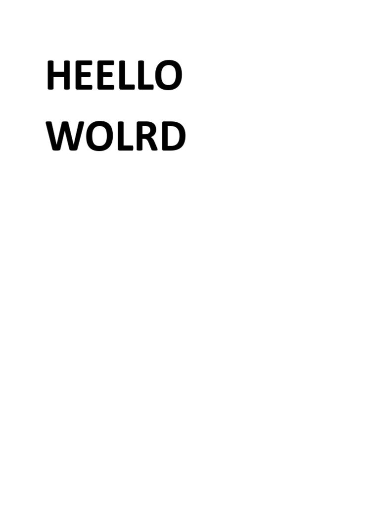 Heello Wolrd | PDF