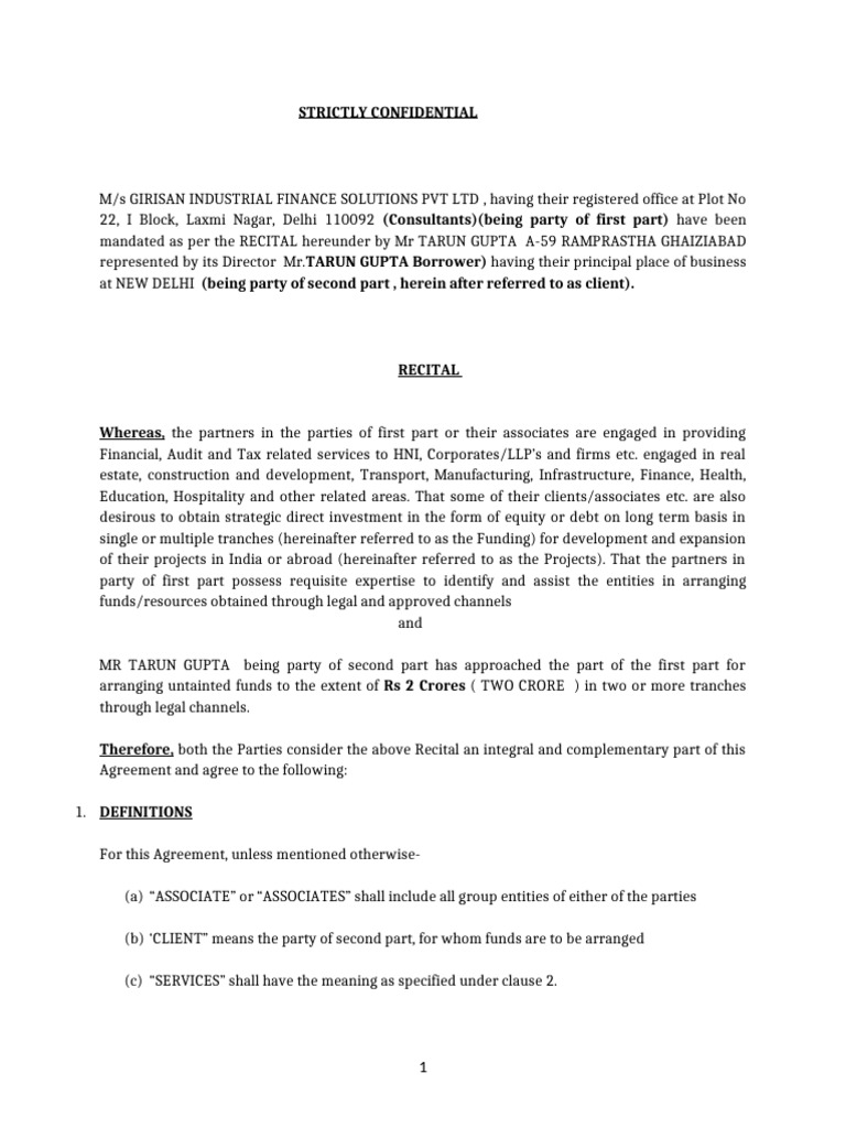 ARTH - MANDATE FORMATE - Draft | PDF | Payments | Arbitration